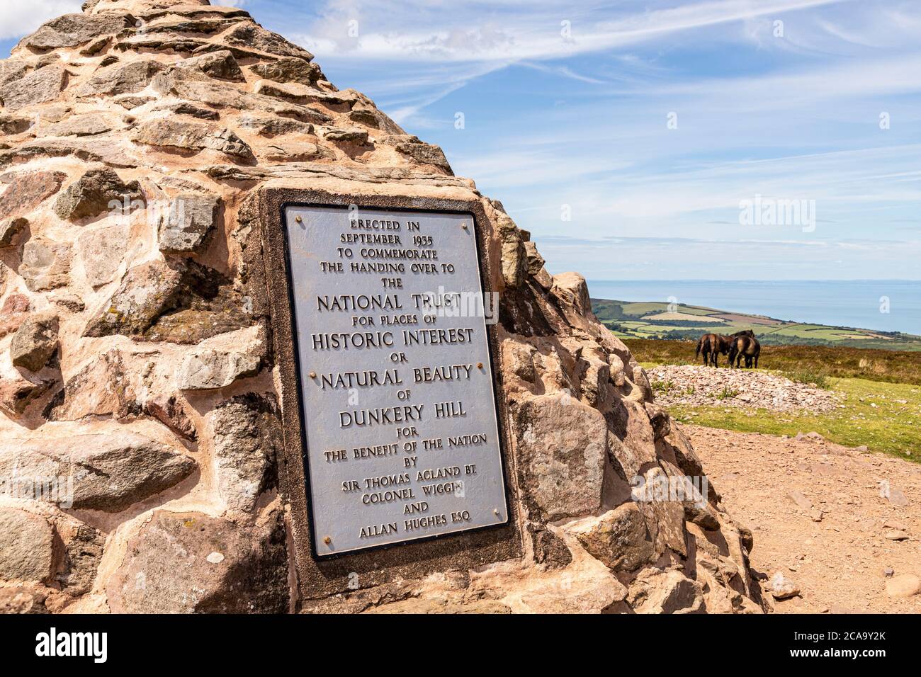 Exmoor National Park - The cairn marking the highest point on Exmoor ...
