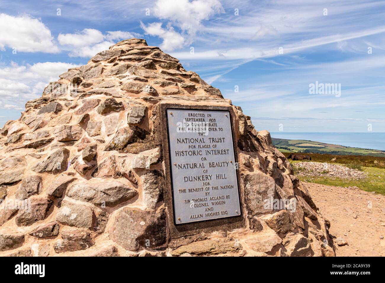 Exmoor National Park - The cairn marking the highest point on Exmoor ...
