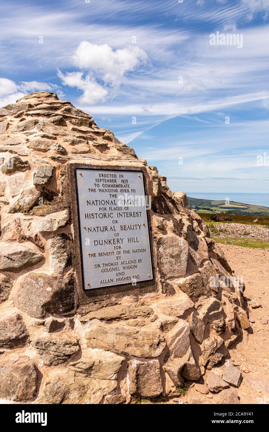 Exmoor National Park - The cairn marking the highest point on Exmoor ...