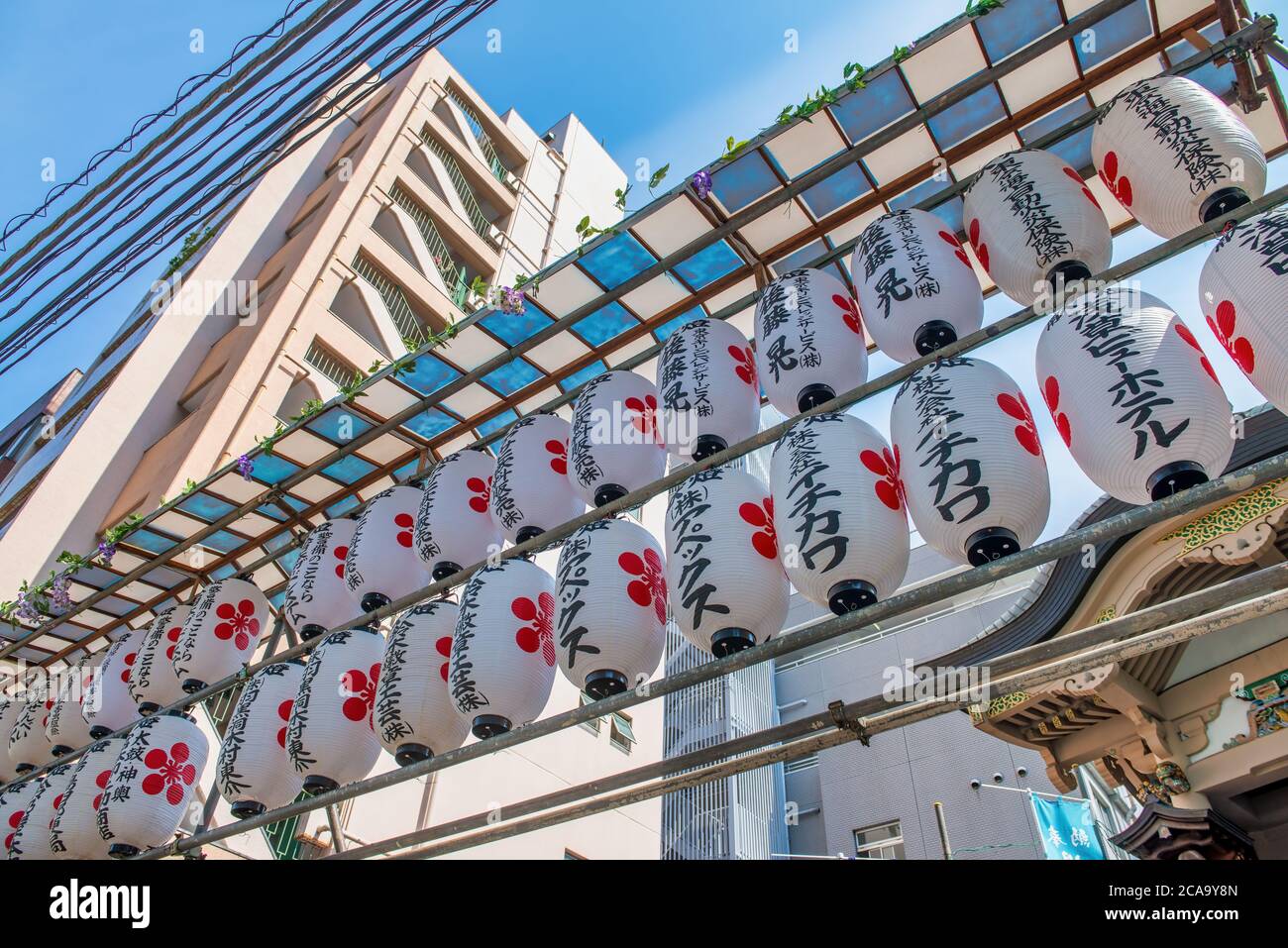 TOKYO, JAPAN - MAY 20, 2016: Entrance signage of a city temple Stock ...