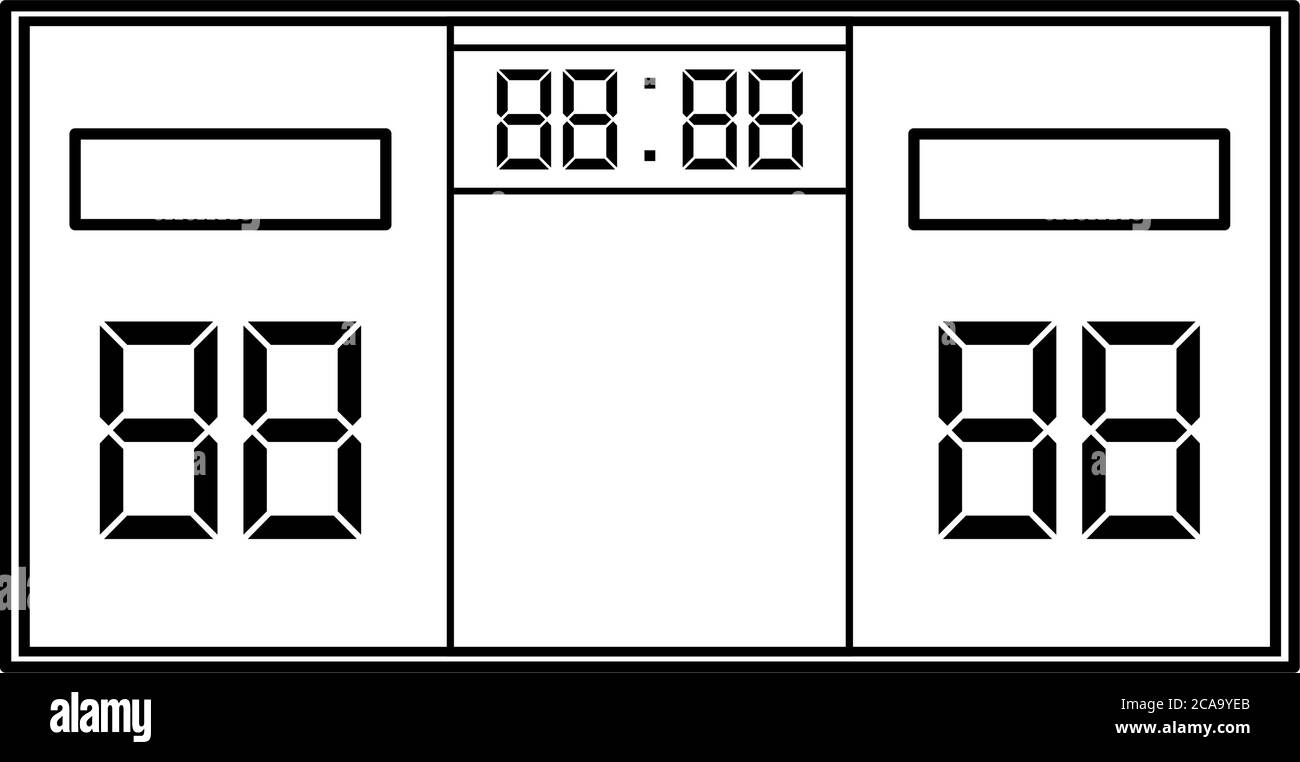 Scoreboard basketball Stock Vector Images - Alamy