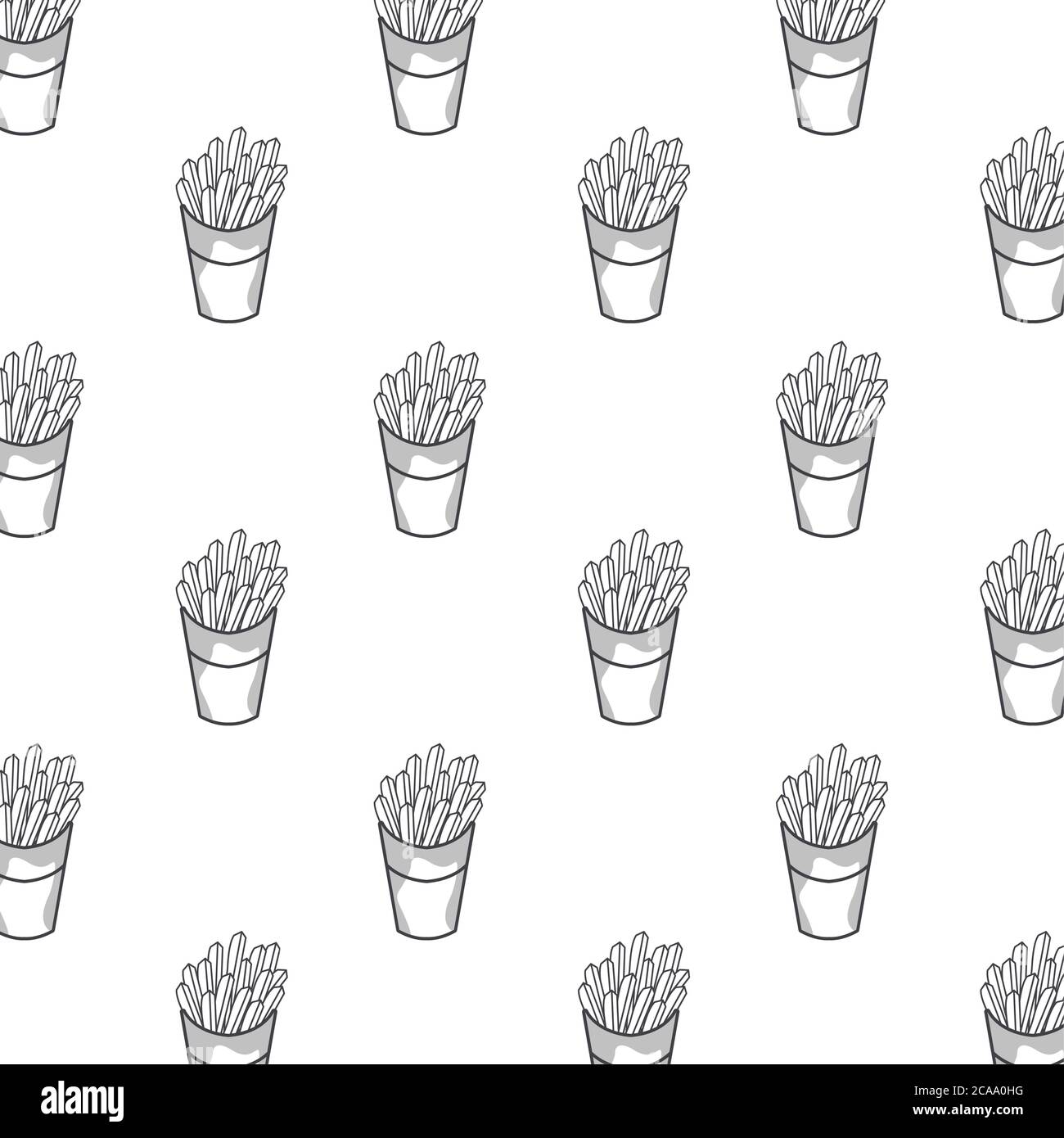 delicious french fries fast food pattern vector illustration design ...