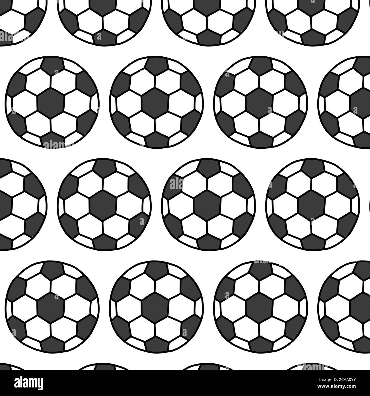 soccer ball seamless doodle pattern, vector illustration Stock Vector ...