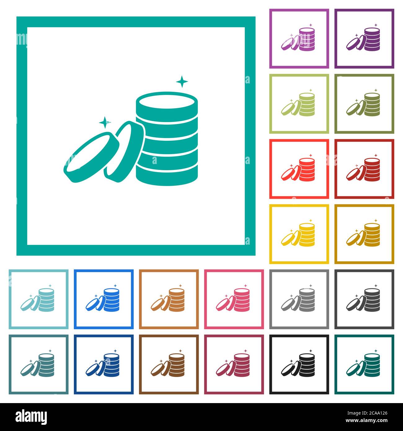 Treasure flat icons on Cut Out Stock Images & Pictures - Alamy