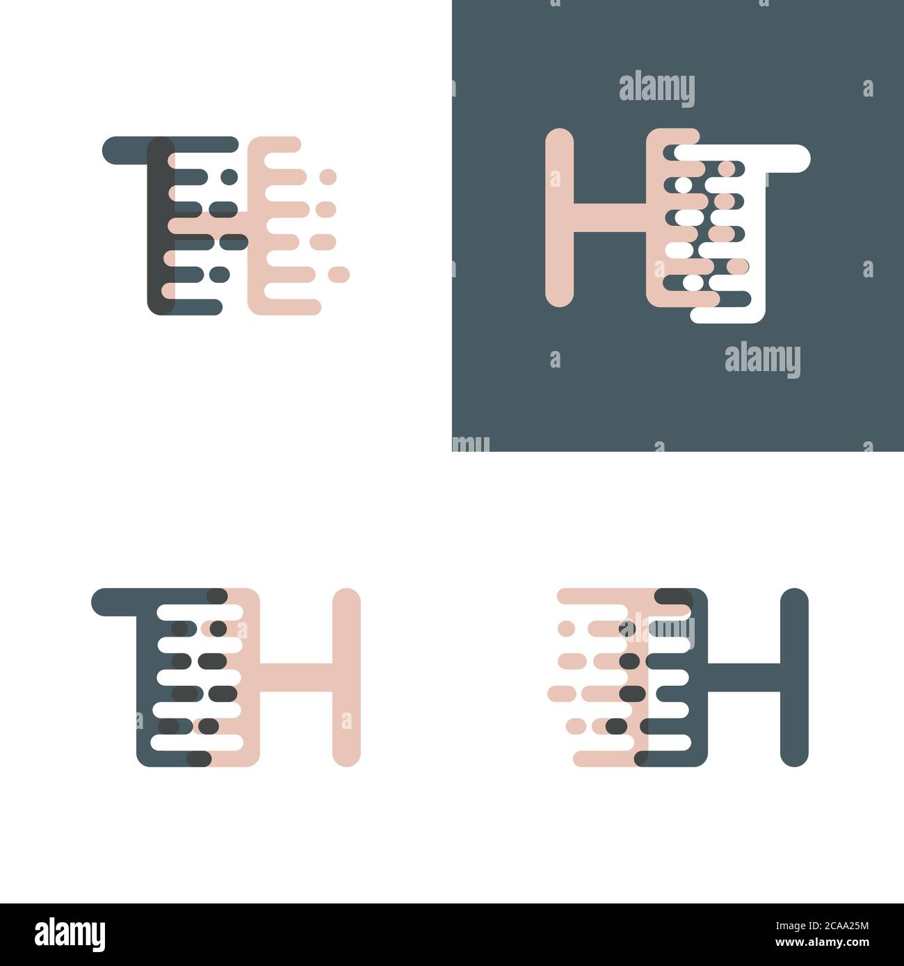 TH letters logo with accent speed pink and gray Stock Vector Image ...