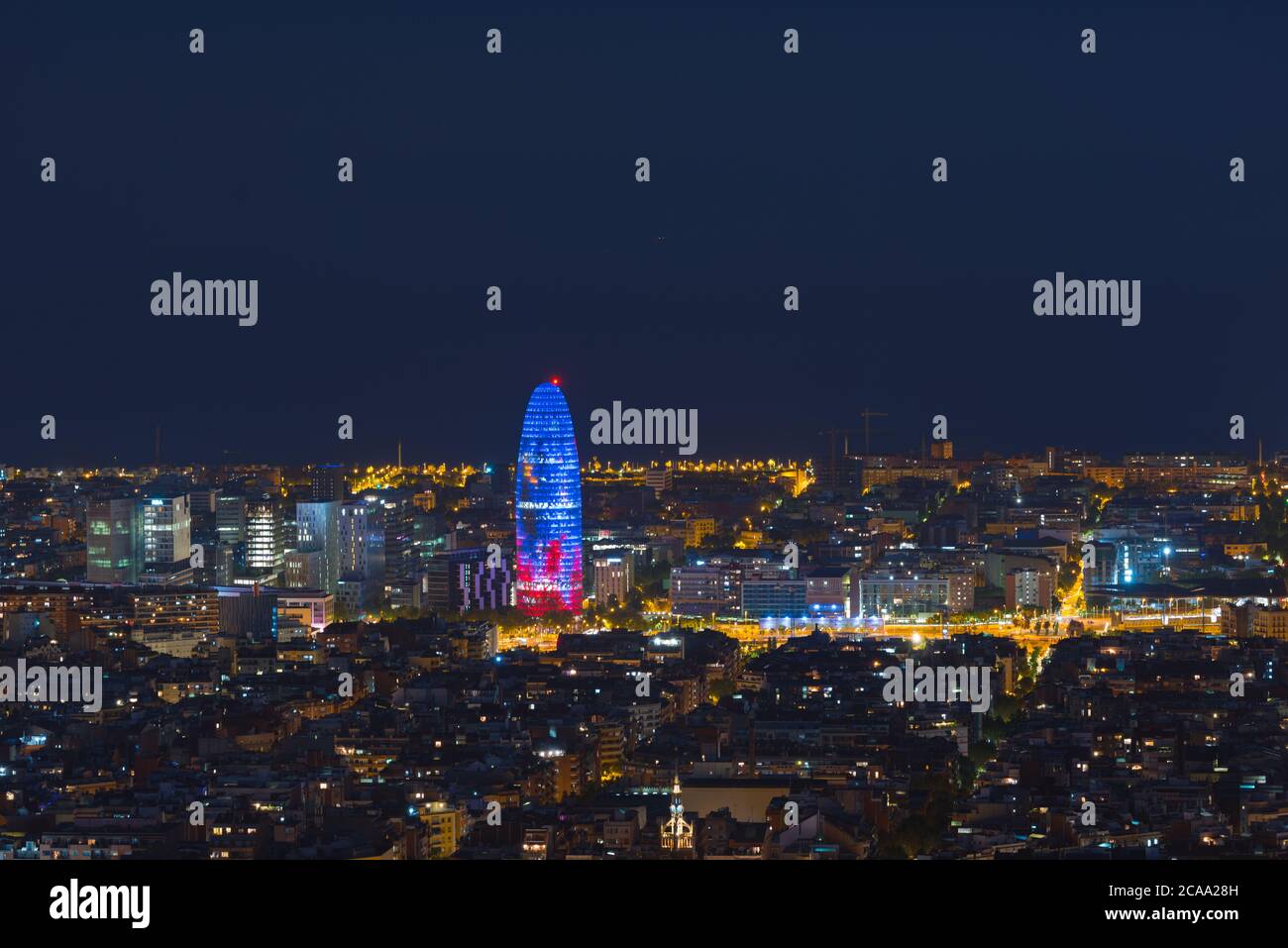 july 29 2020, BARCELONA, SPAIN: View of Barcelona city and costline in ...
