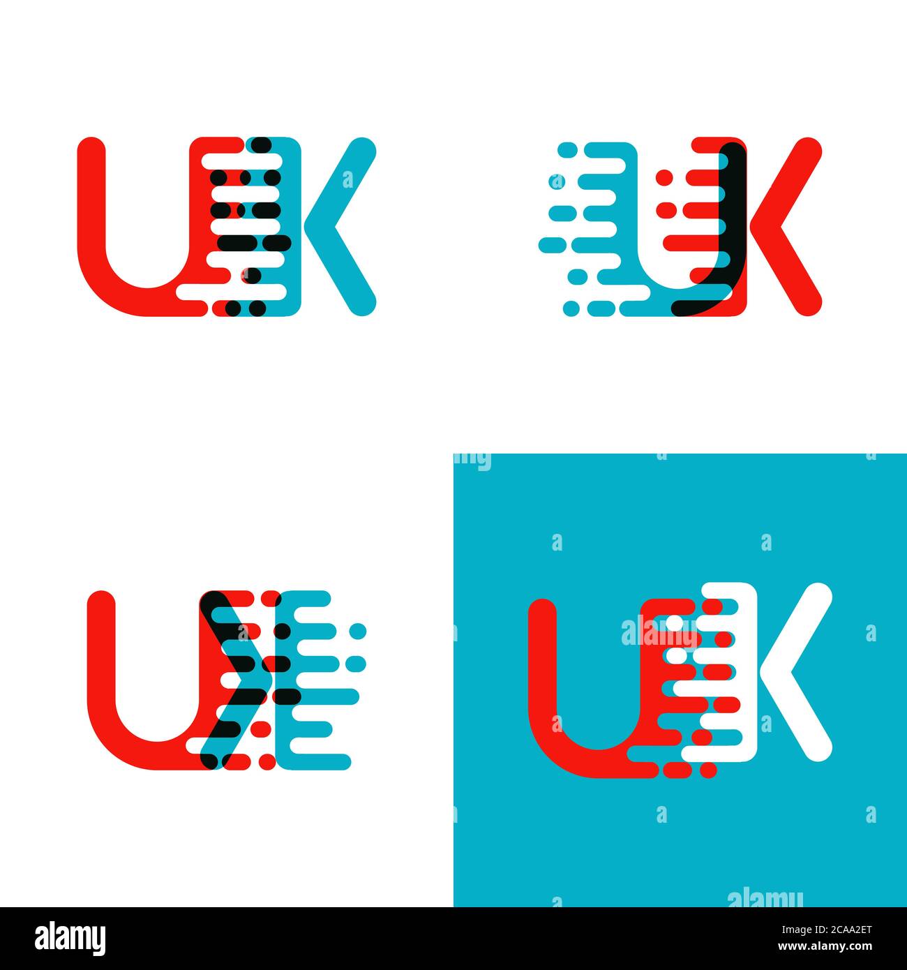 UK letters logo with accent speed red and blue Stock Vector Image & Art ...