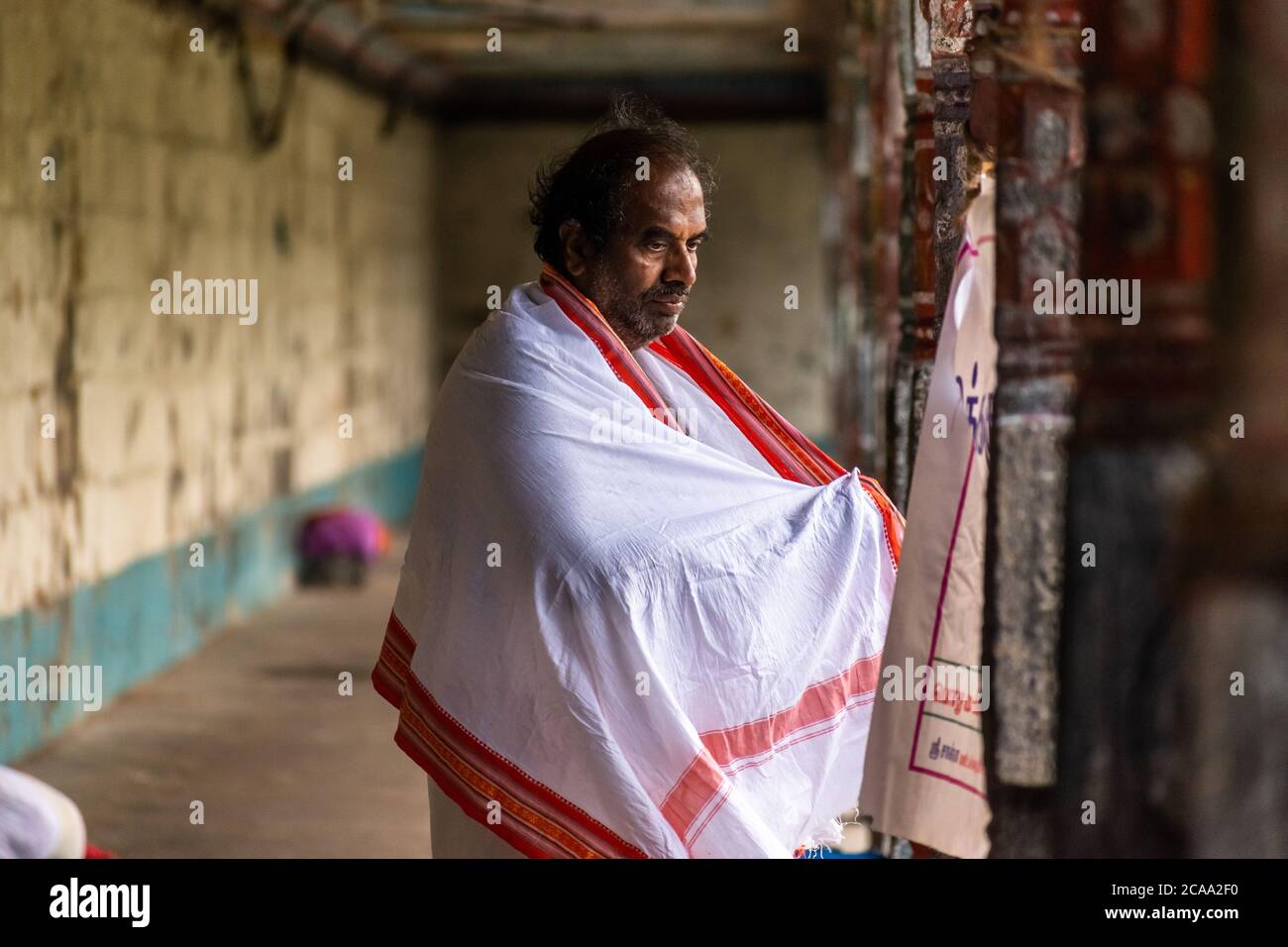 Mayiladuthurai, Tamil Nadu, India - February 2020: An Indian pilgrim ...