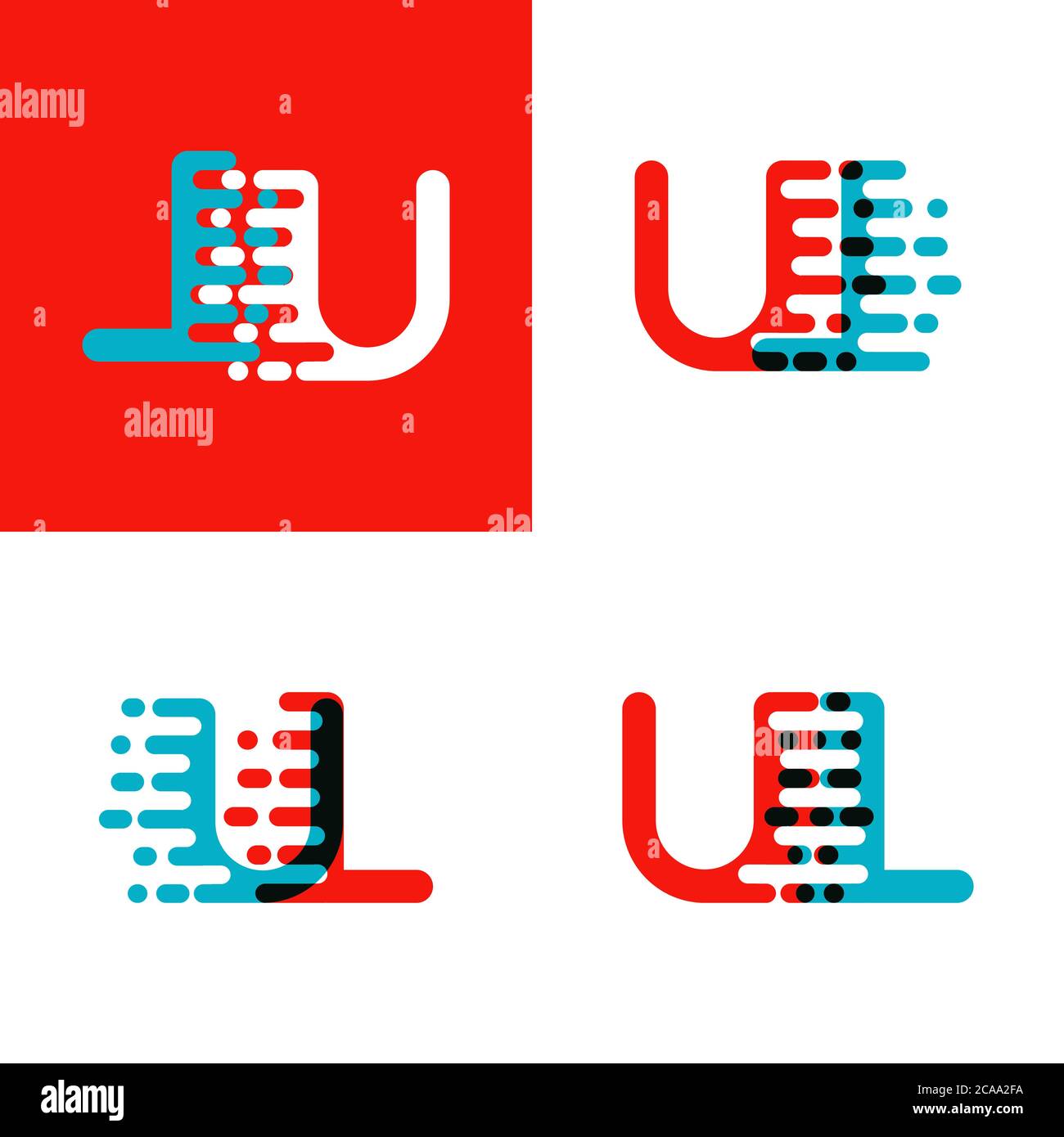 UL letters logo with accent speed red and blue Stock Vector Image & Art ...