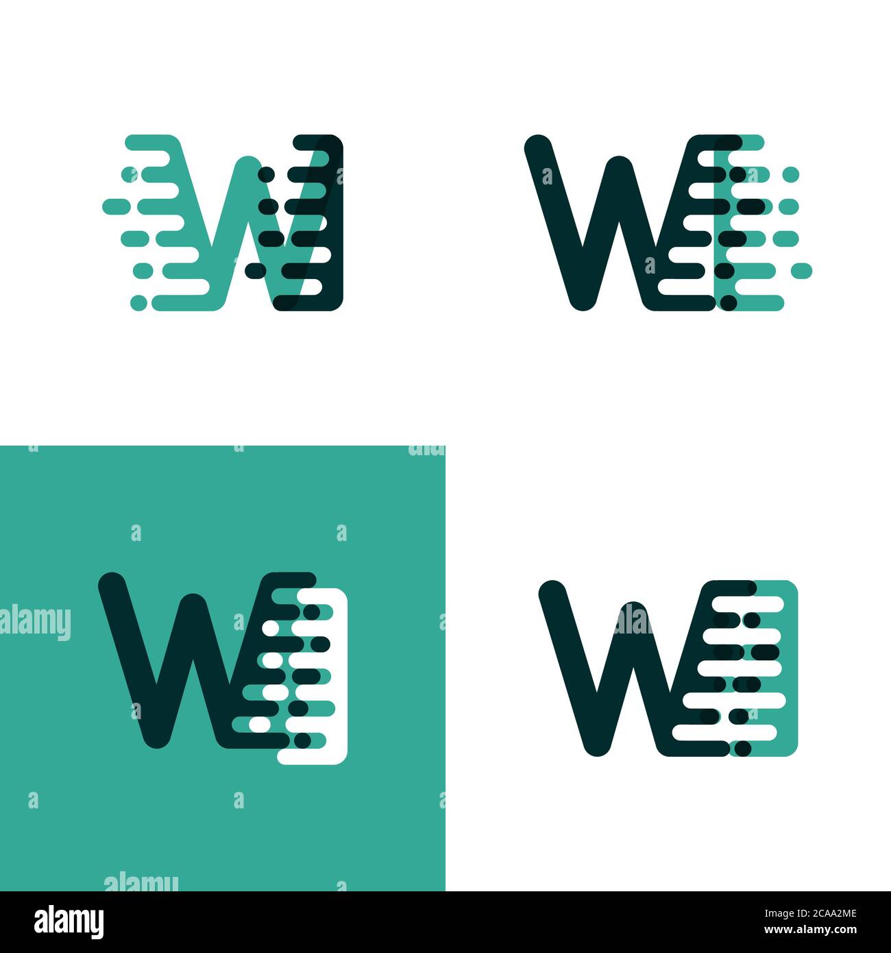 WI letters logo with accent speed green and dark green Stock Vector ...