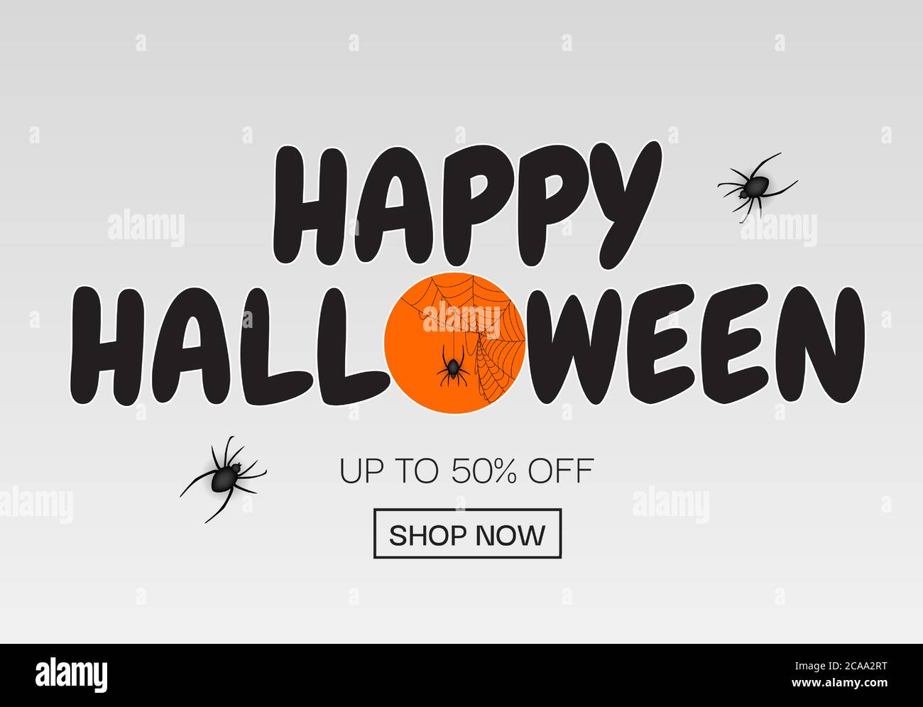 Happy Halloween, Shop Now poster Template Background. Vector ...