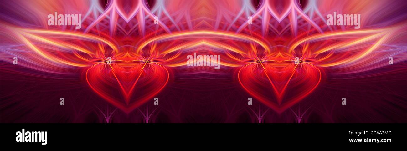 Beautiful abstract intertwined symmetrical 3d fibers forming a shape of ...