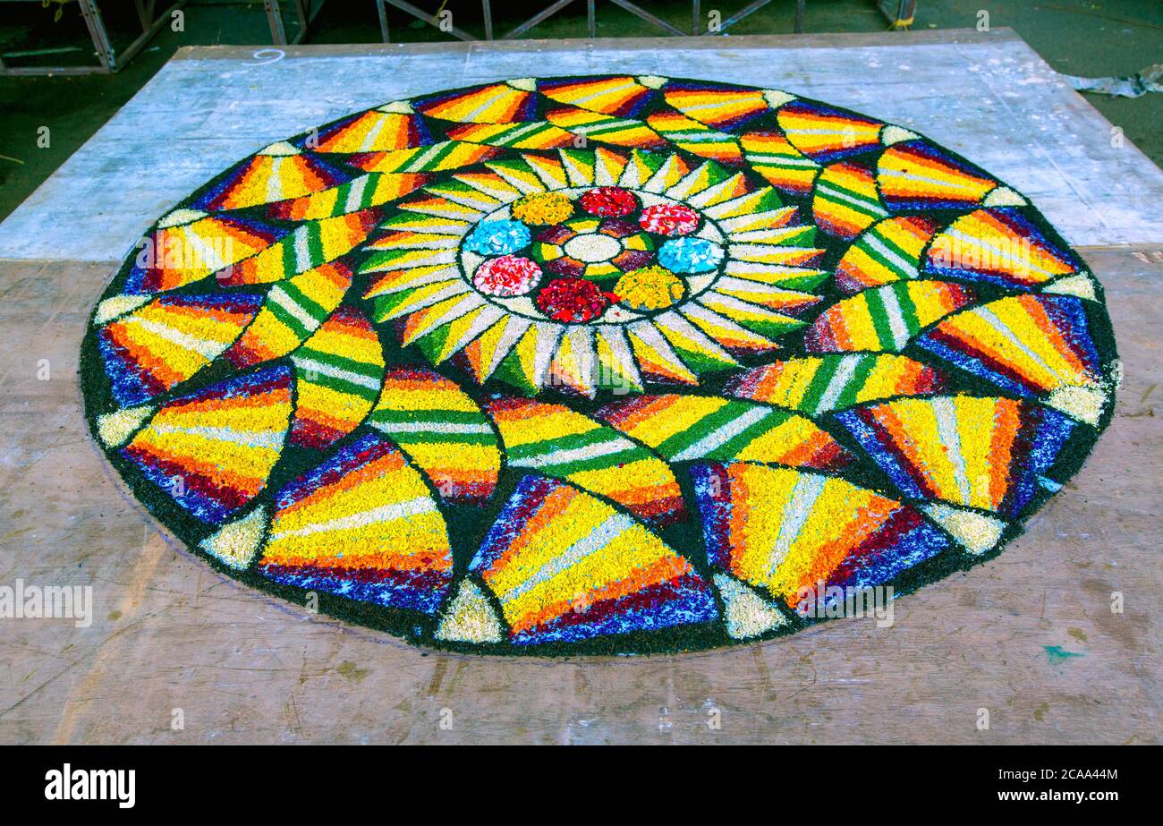 traditional kummatti folk dance performers during onam celebration ...