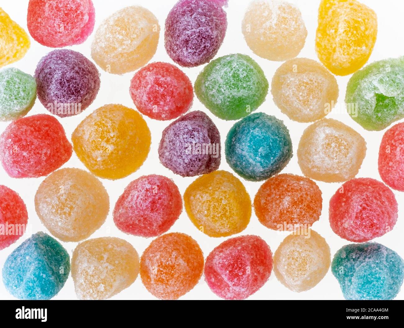 Colorful jelly candies with coated sugar crystals Stock Photo - Alamy