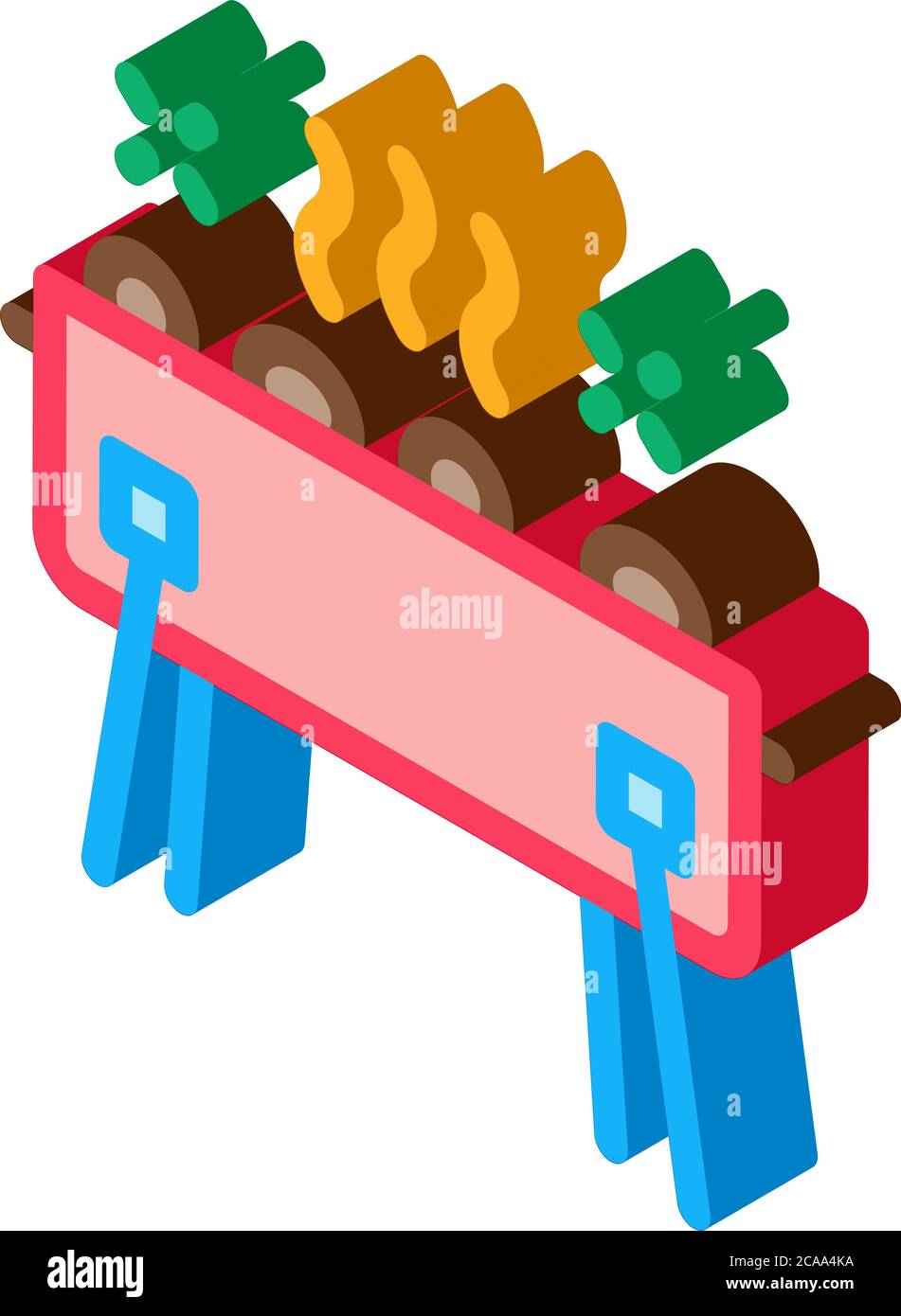 bbq brazier isometric icon vector illustration Stock Vector Image & Art ...