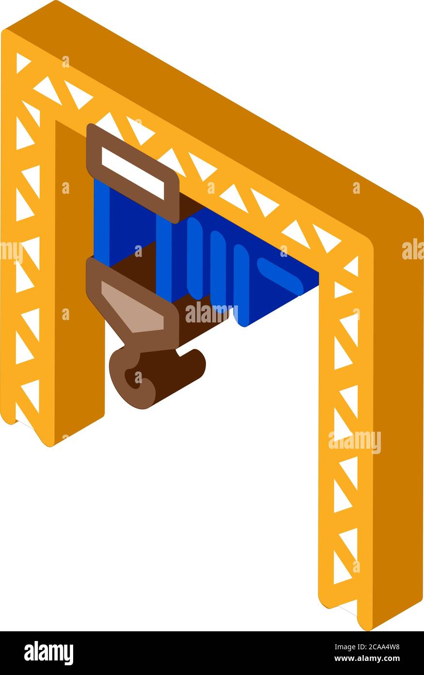 industrial crane isometric icon vector illustration Stock Vector Image ...