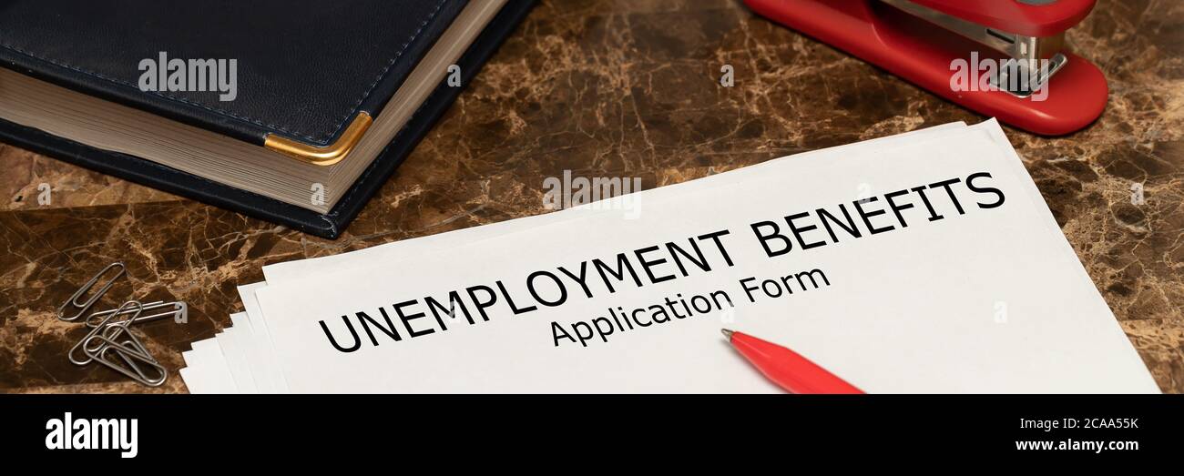 Illustrative image showing filling out an unemployment claim form ...