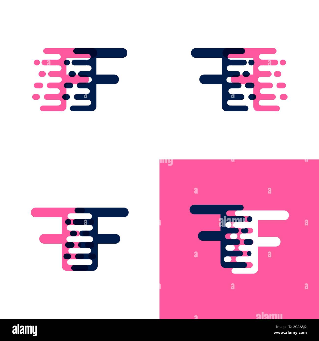 FF letters logo with accent speed in pink and drak purple Stock Vector ...