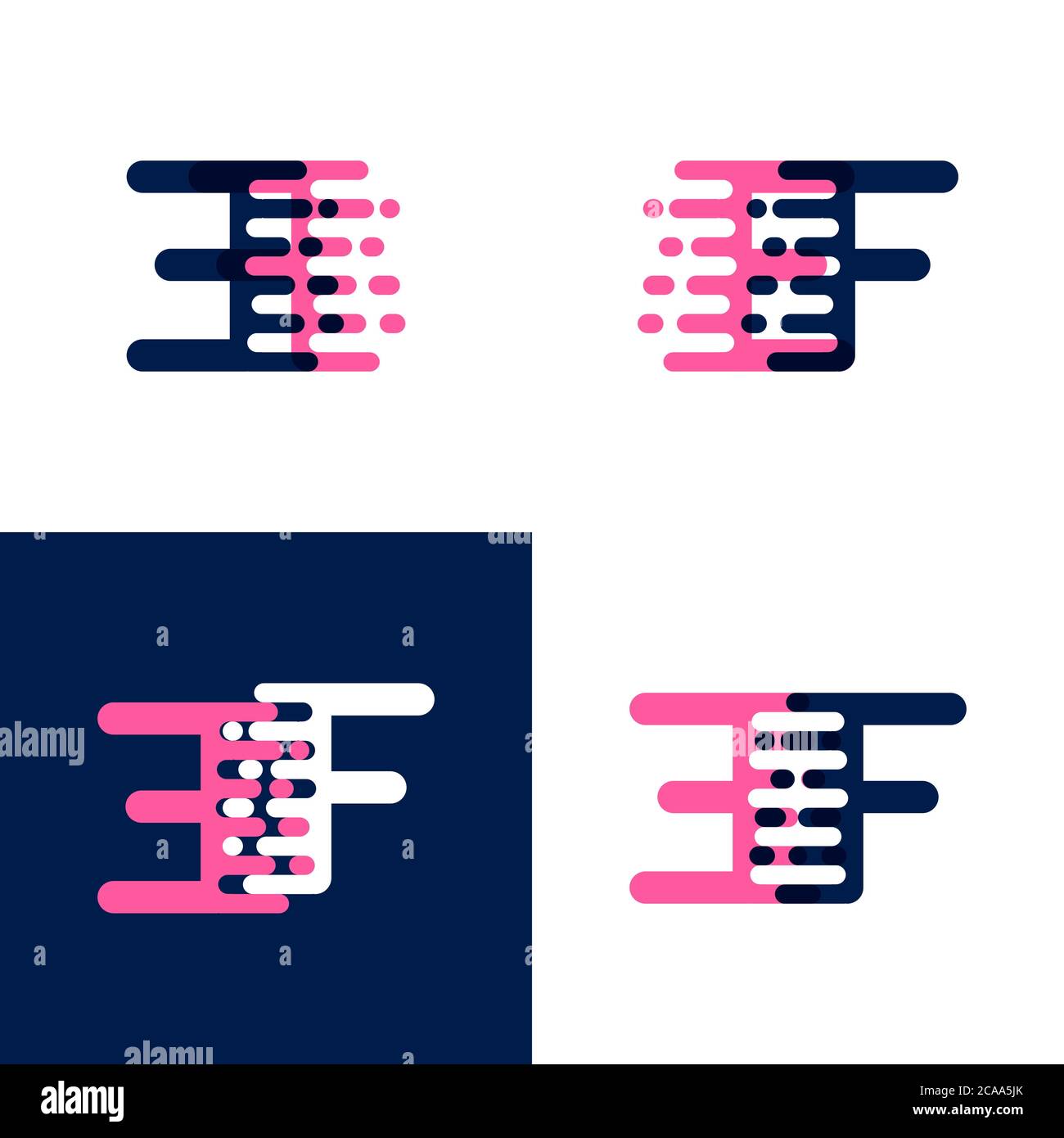 FE letters logo with accent speed in pink and drak purple Stock Vector ...