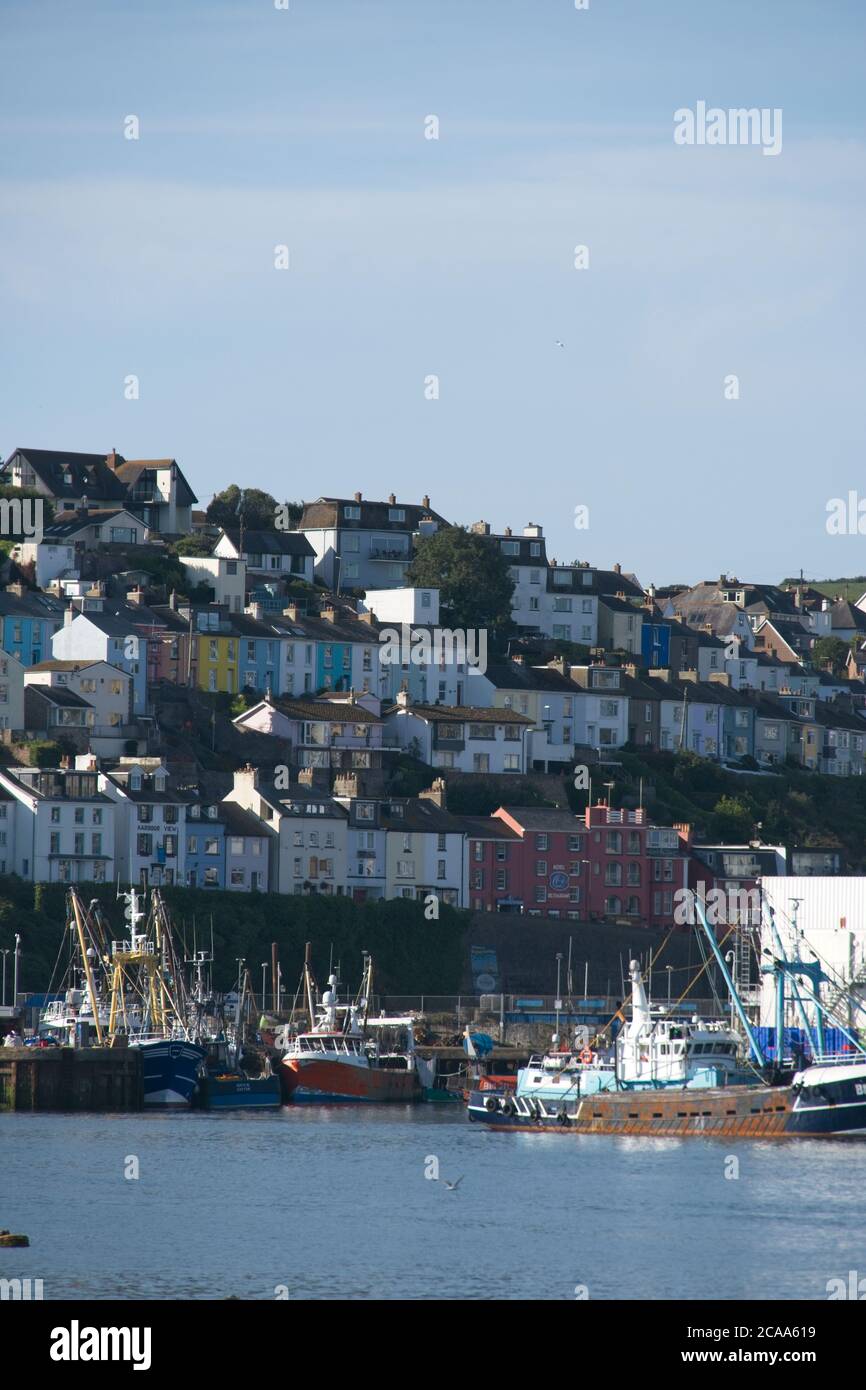 Brixham Trawlers in port Commercial trawlers Moored in Brixham harbour ...