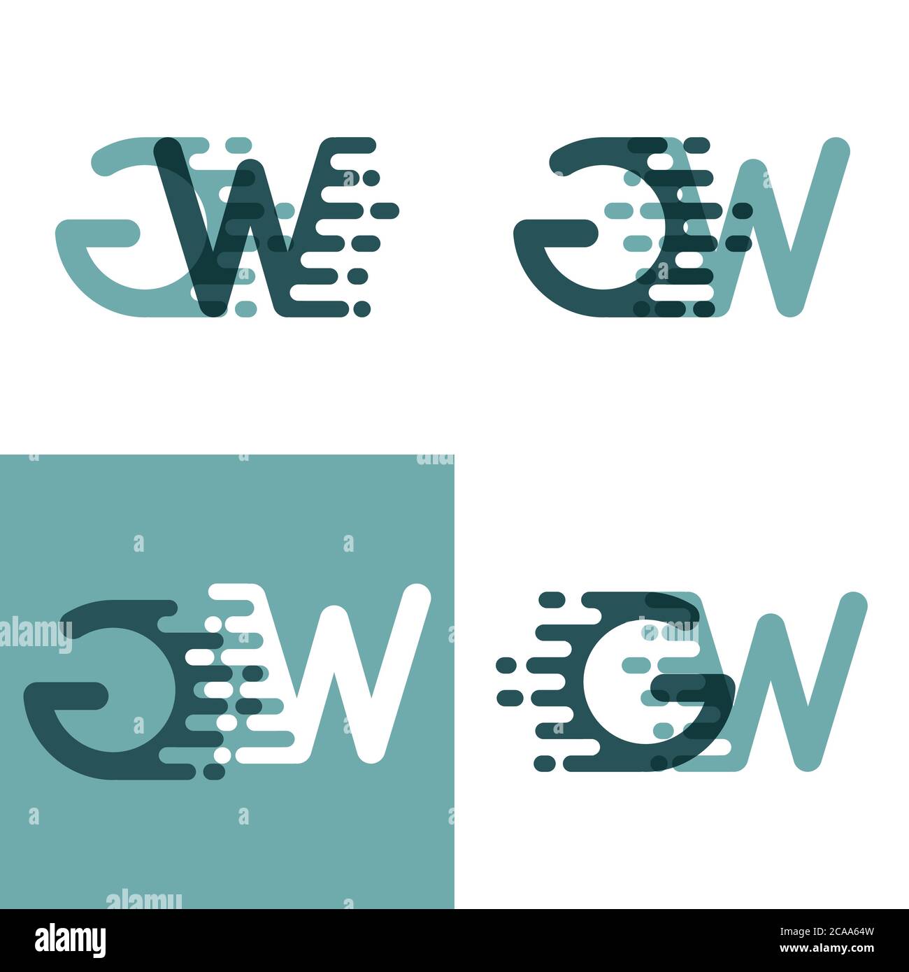 GW letters logo with accent speed in gray and dark green Stock Vector ...