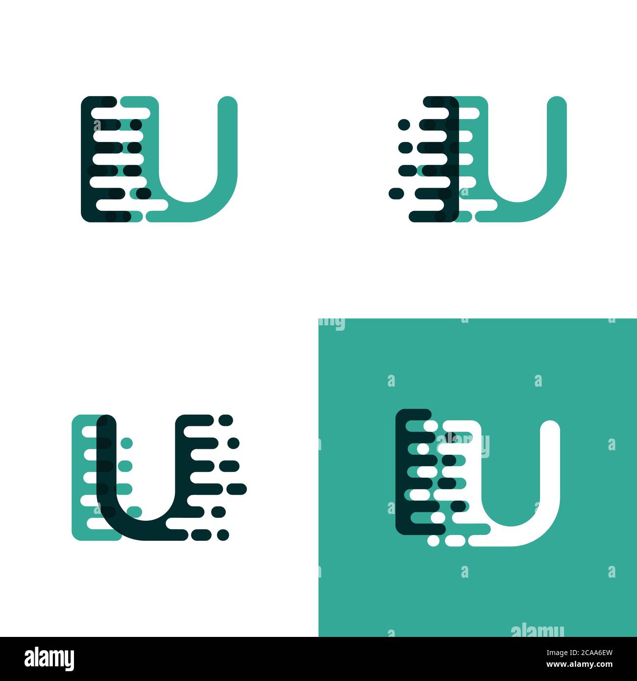 IU letters logo with accent speed in light green and dark green Stock ...