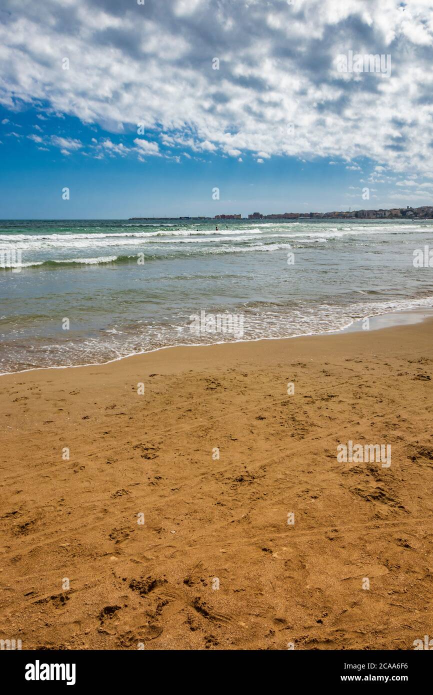 Nettuno, Lazio, Rome, Italy - The sea of the Roman coast, semi-deserted ...