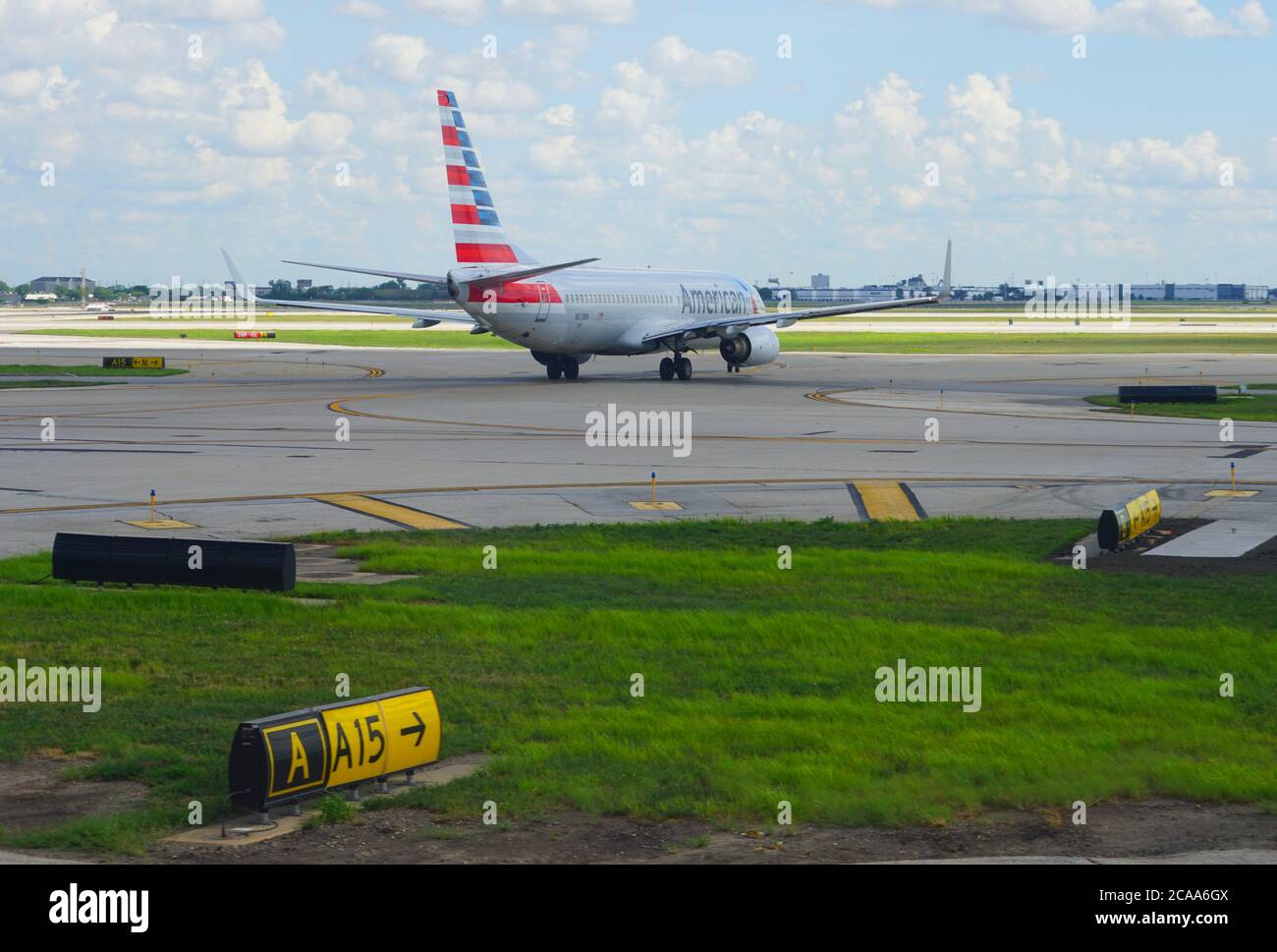 CHICAGO, IL -26 JUL 2020- Airplanes from American Airlines (AA) at ...