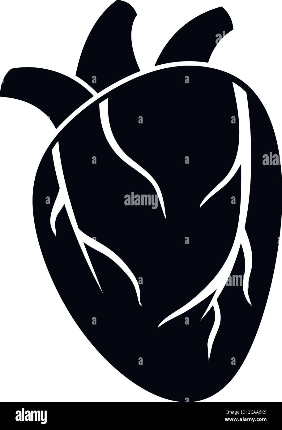 Cardiac human heart icon. Simple illustration of cardiac human heart ...
