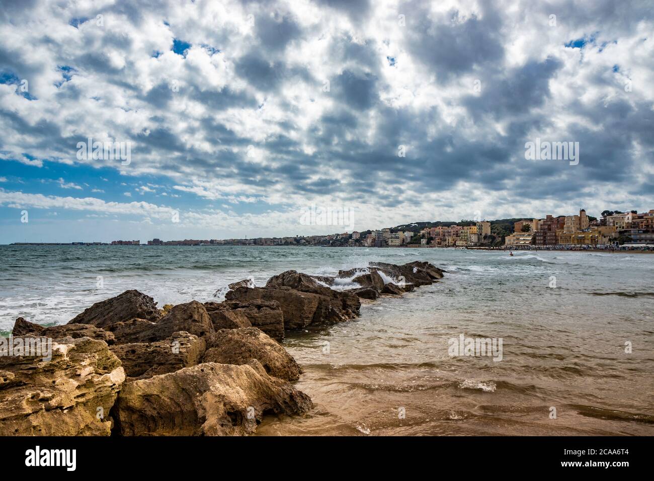 Nettuno, Lazio, Rome, Italy - The sea of the Roman coast, semi-deserted ...