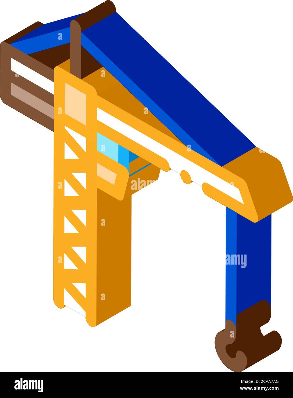 engineering crane isometric icon vector illustration Stock Vector Image ...