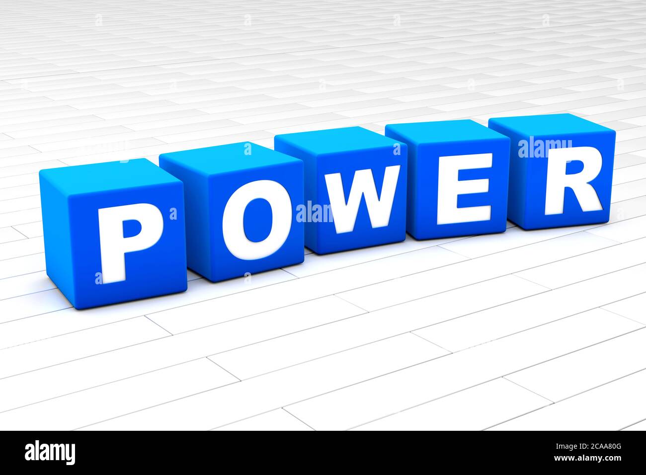 3D rendered illustration of the word Power Stock Photo - Alamy