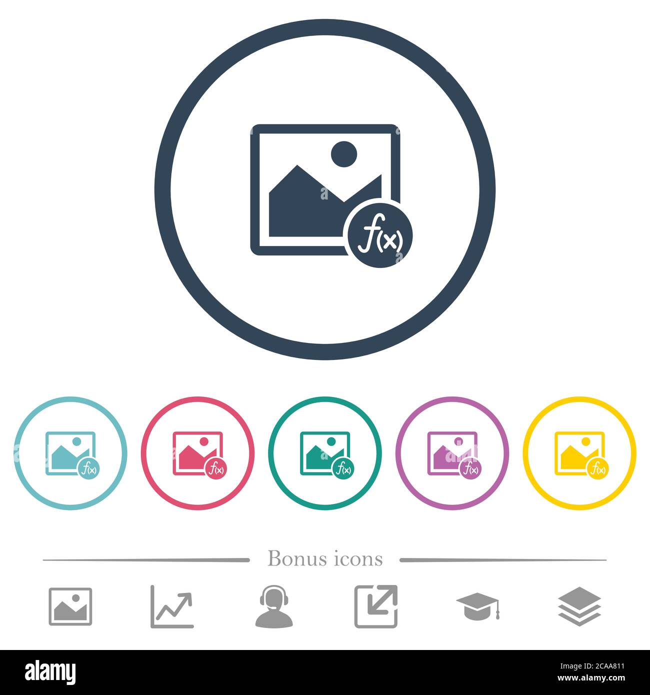 Image Effects Flat Color Icons In Round Outlines 6 Bonus Icons Included Stock Vector Image