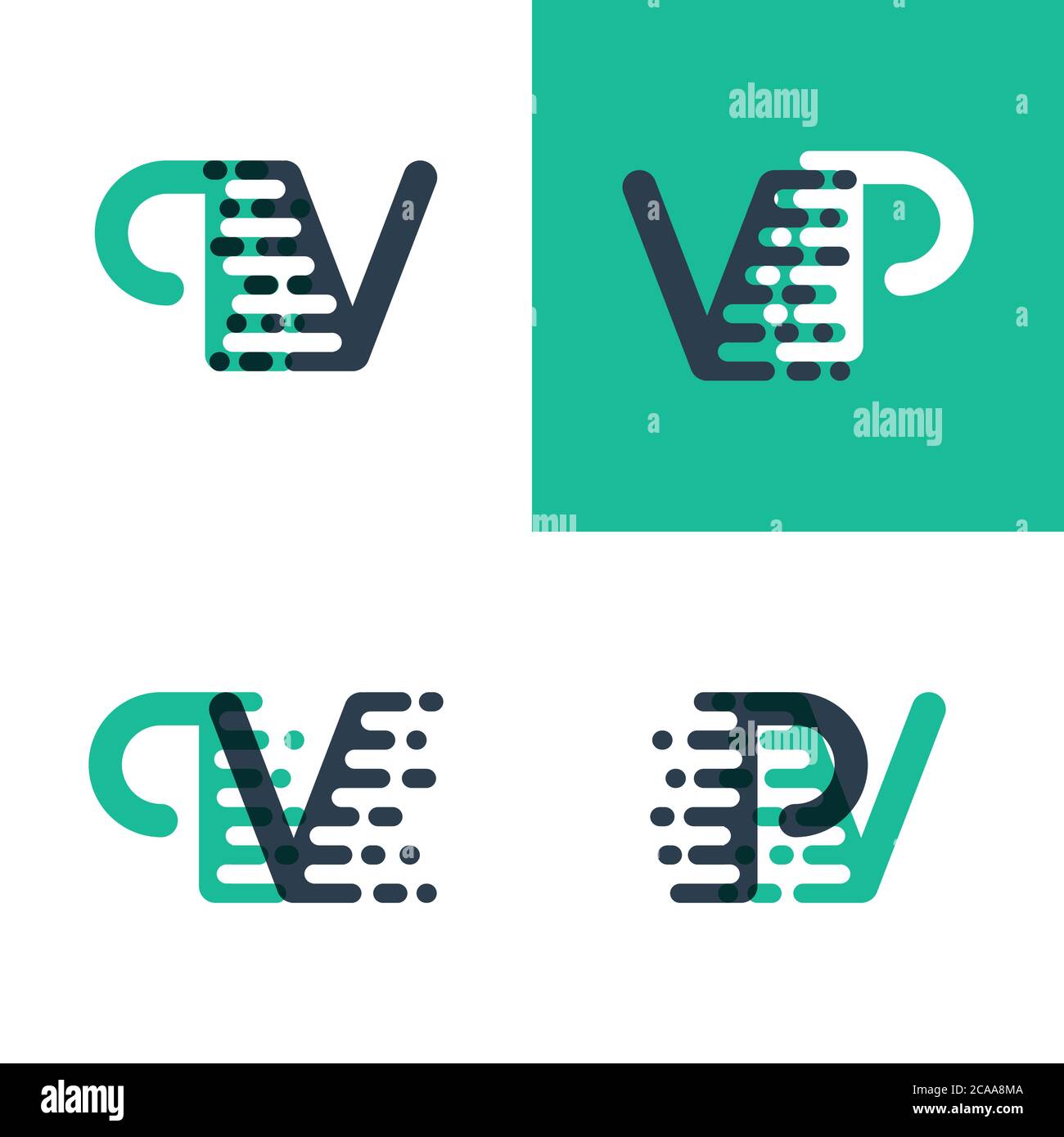 PV letters logo with accent speed in green and dark blue Stock Vector ...
