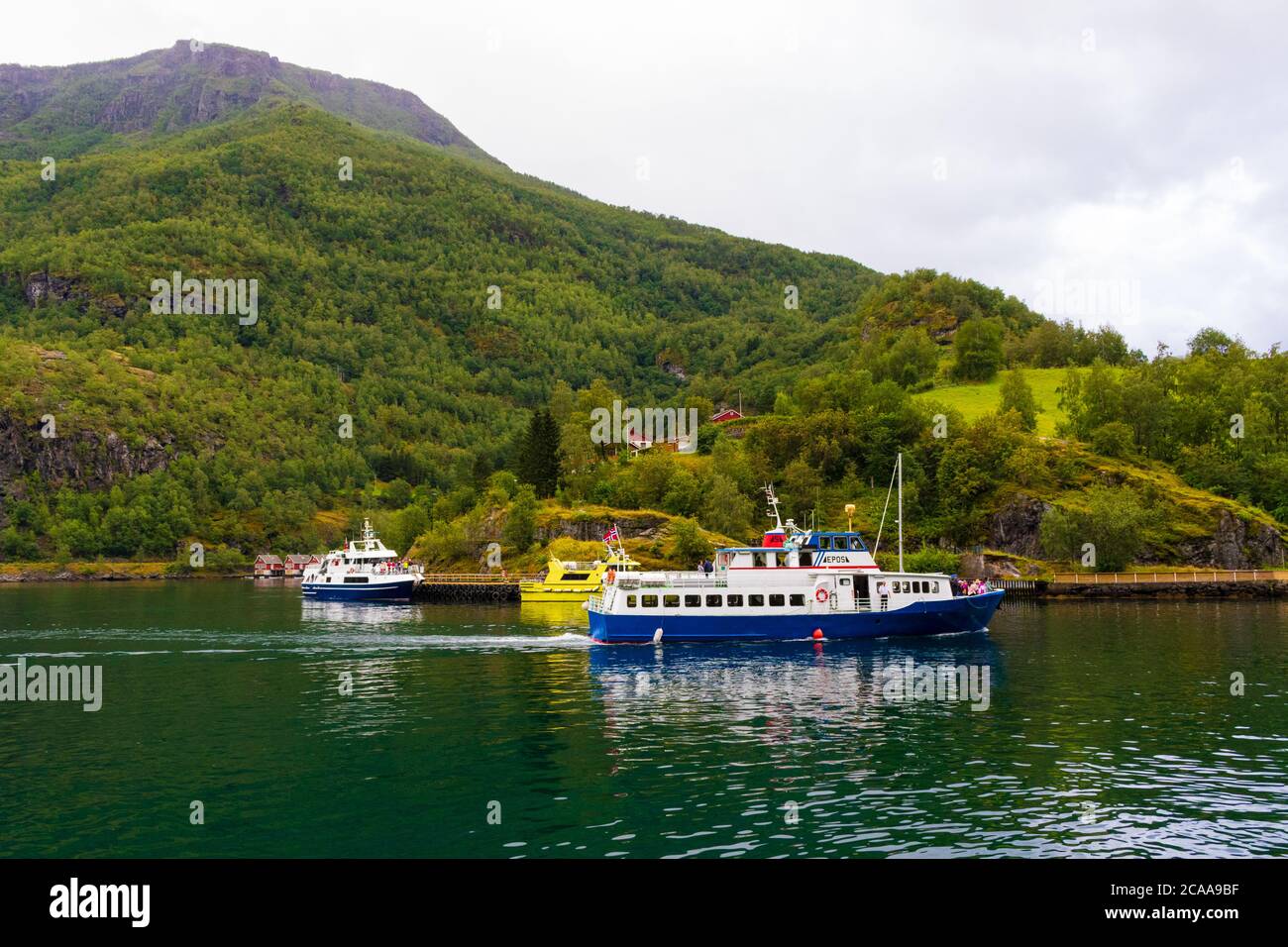 Views of Flåm-a village in southwestern Norway, in an area known for ...