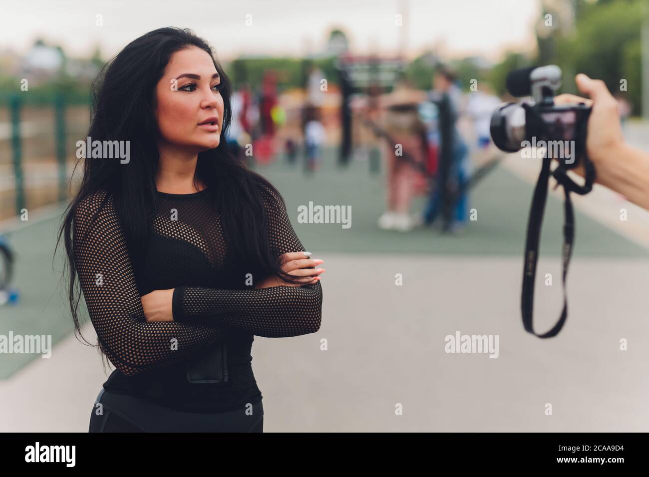 Sports star interview hi-res stock photography and images - Alamy