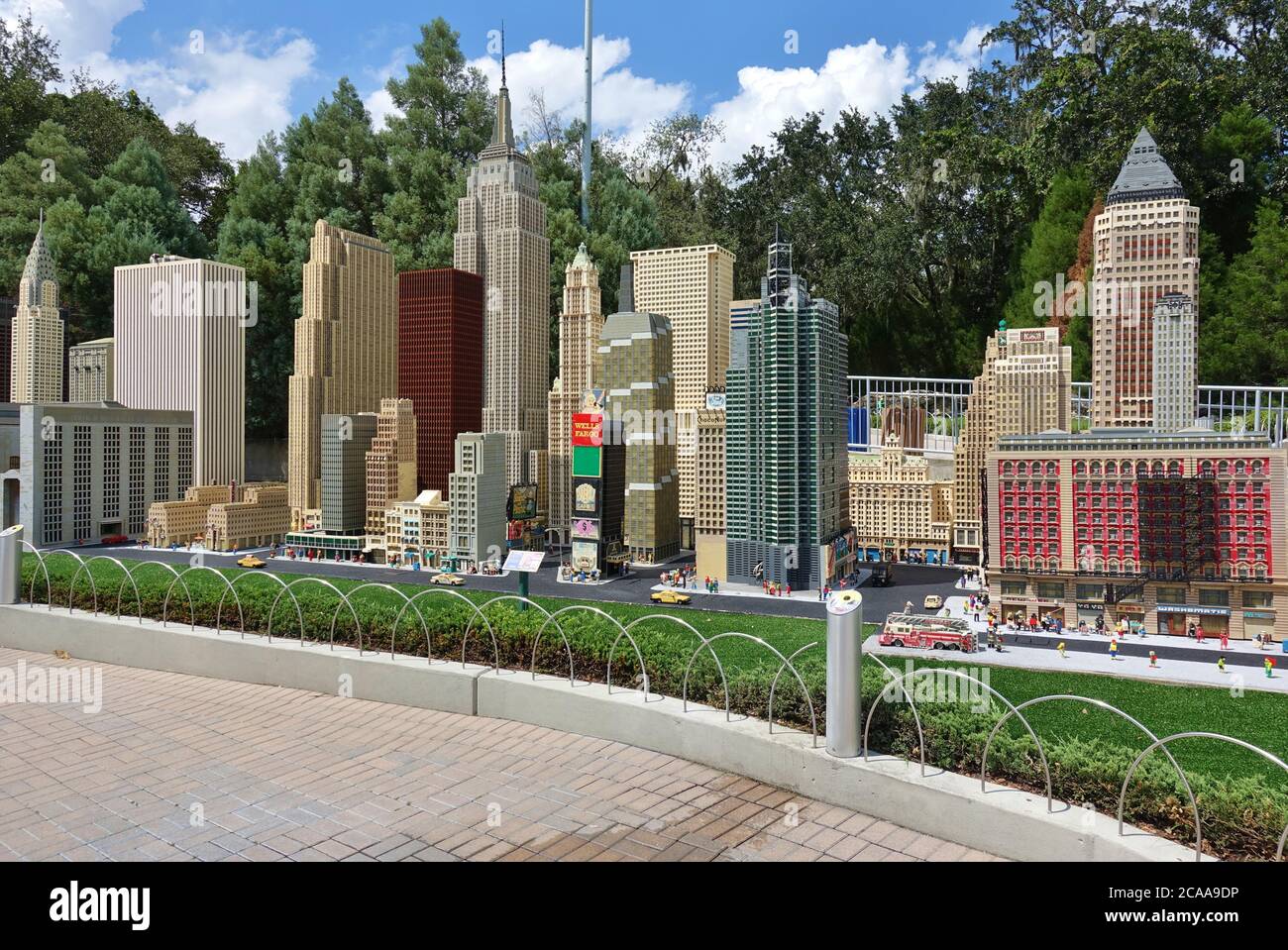 ORLANDO, FL -20 JUN 2020- View of New York City landmarks built out of ...