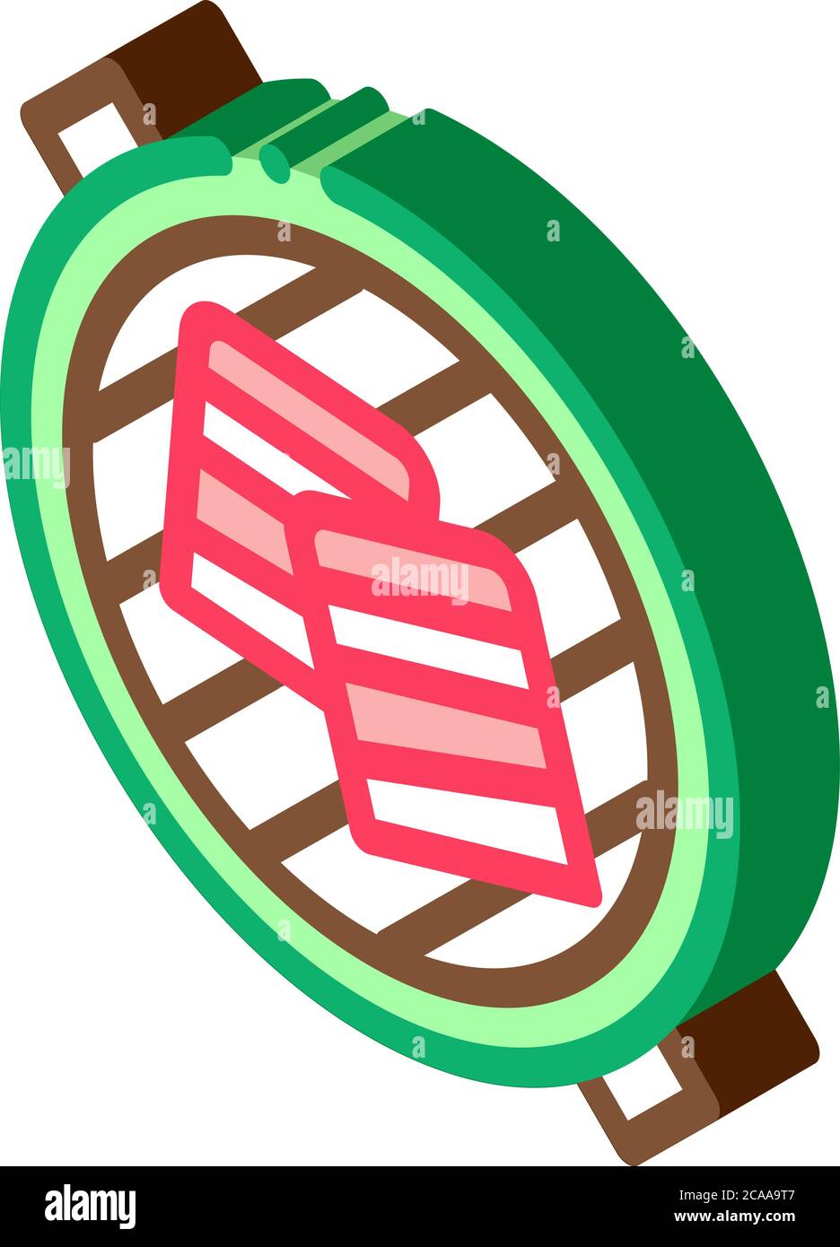 cooking bbq bacon isometric icon vector illustration Stock Vector Image ...