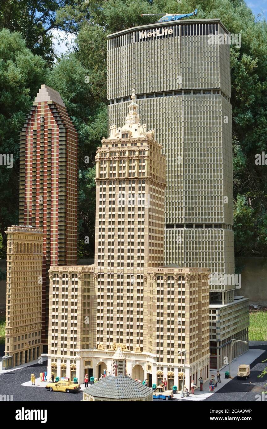 ORLANDO, FL -20 JUN 2020- View of New York City landmarks built out of ...