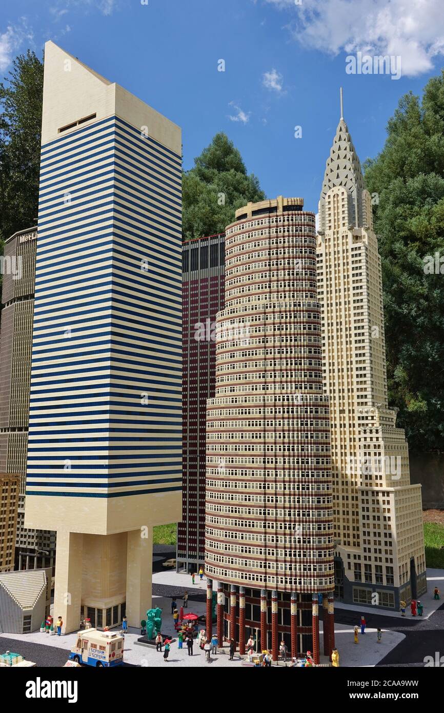 ORLANDO, FL -20 JUN 2020- View of New York City landmarks built out of ...