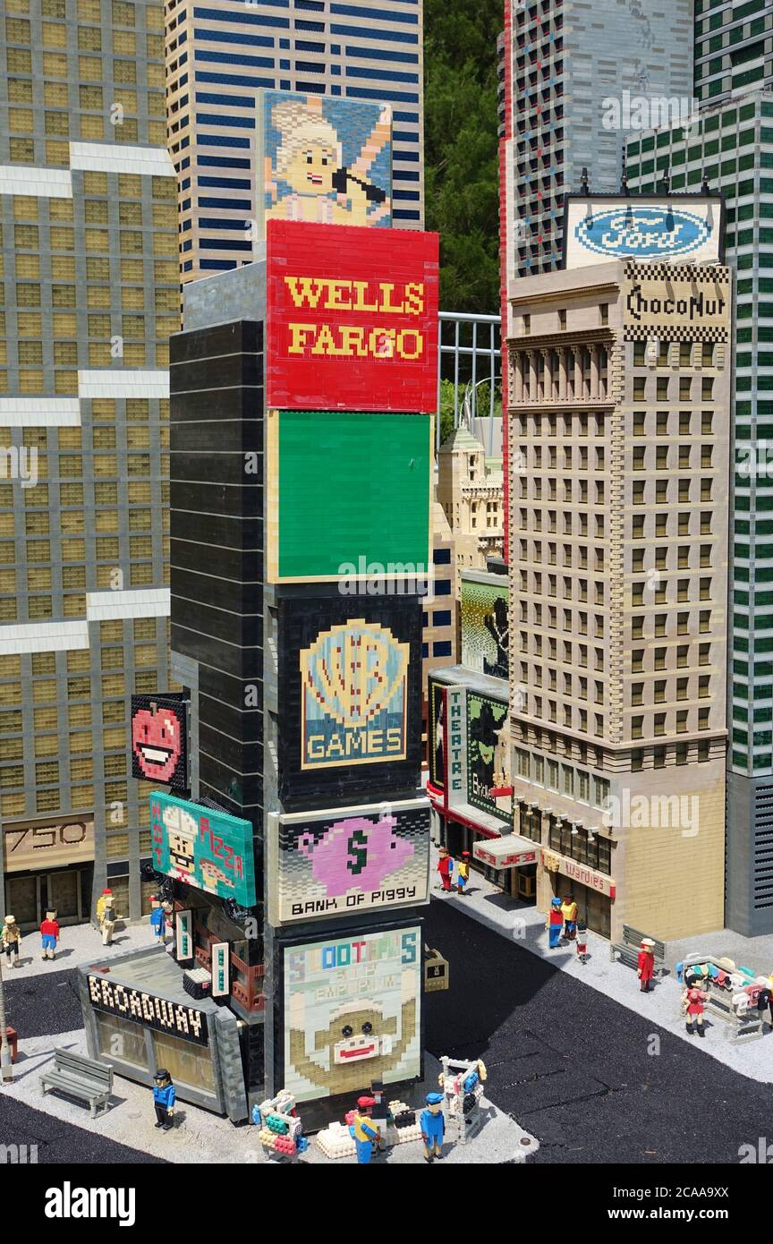 ORLANDO, FL -20 JUN 2020- View of New York City landmarks built out of ...