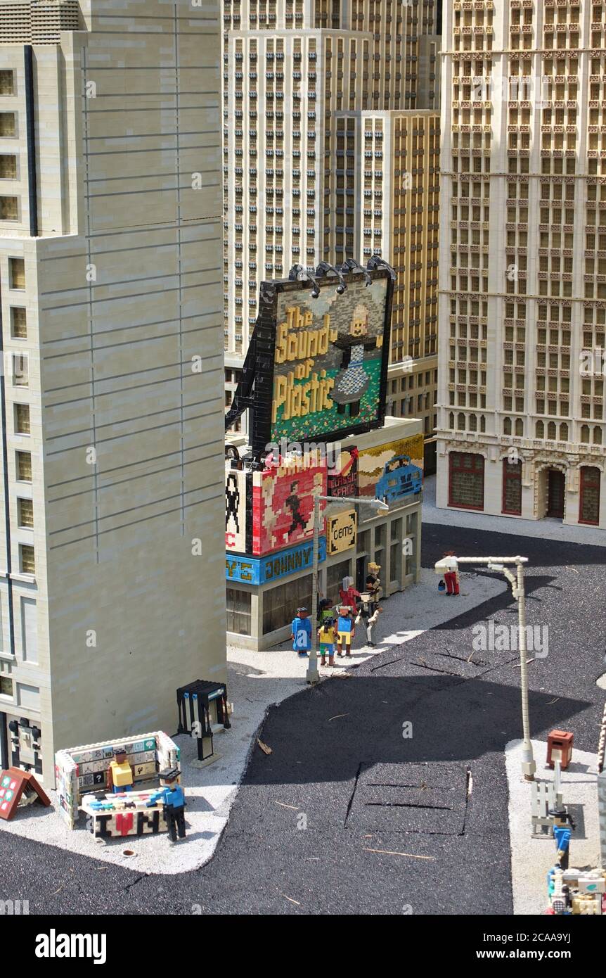 ORLANDO, FL -20 JUN 2020- View of New York City landmarks built out of ...