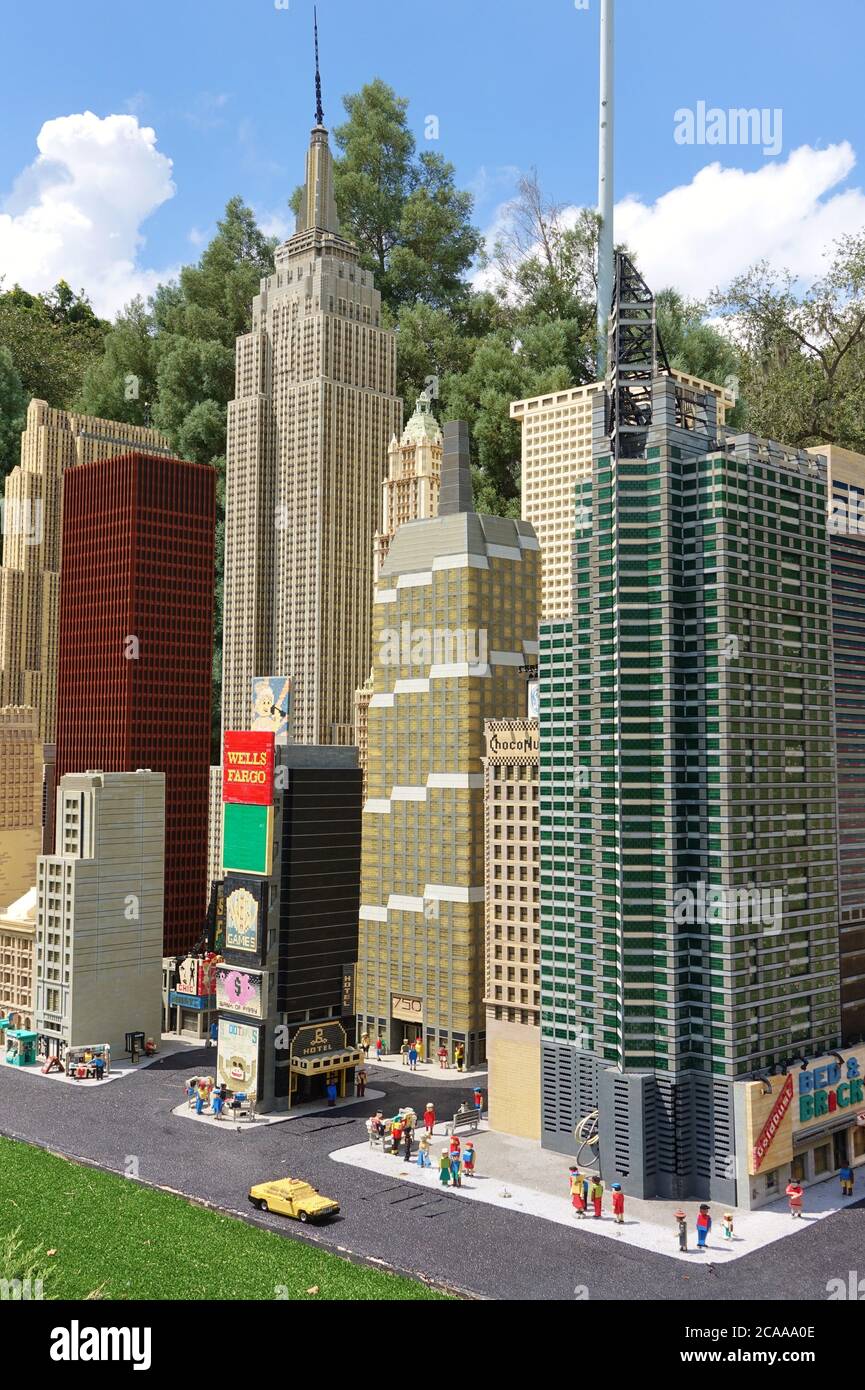 ORLANDO, FL -20 JUN 2020- View of New York City landmarks built out of ...