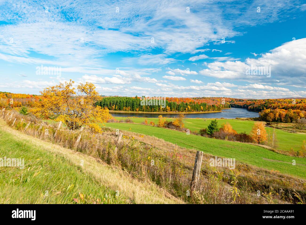 Fall Quebec Landscape Stock Photo - Alamy
