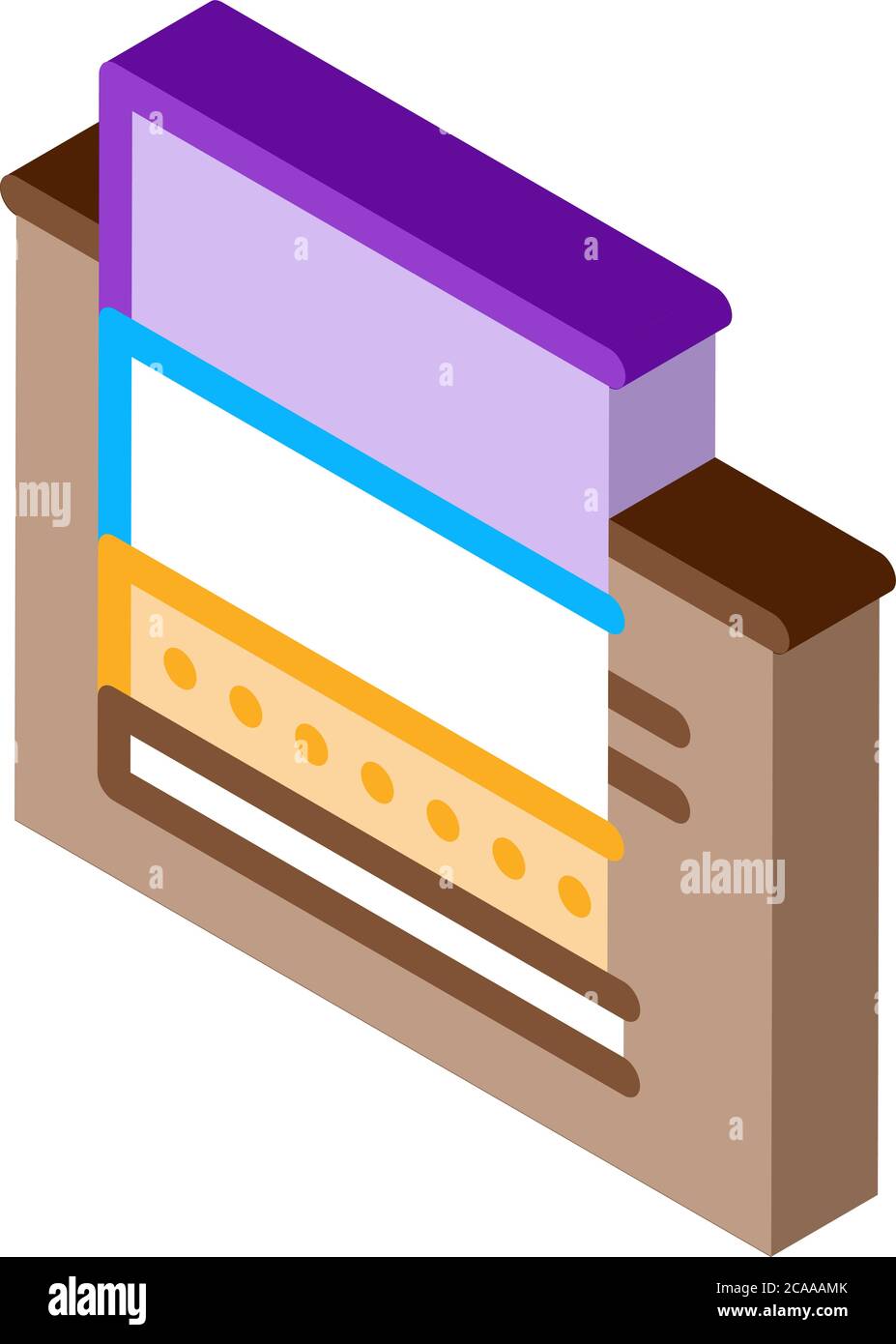 floating foundation isometric icon vector illustration Stock Vector ...