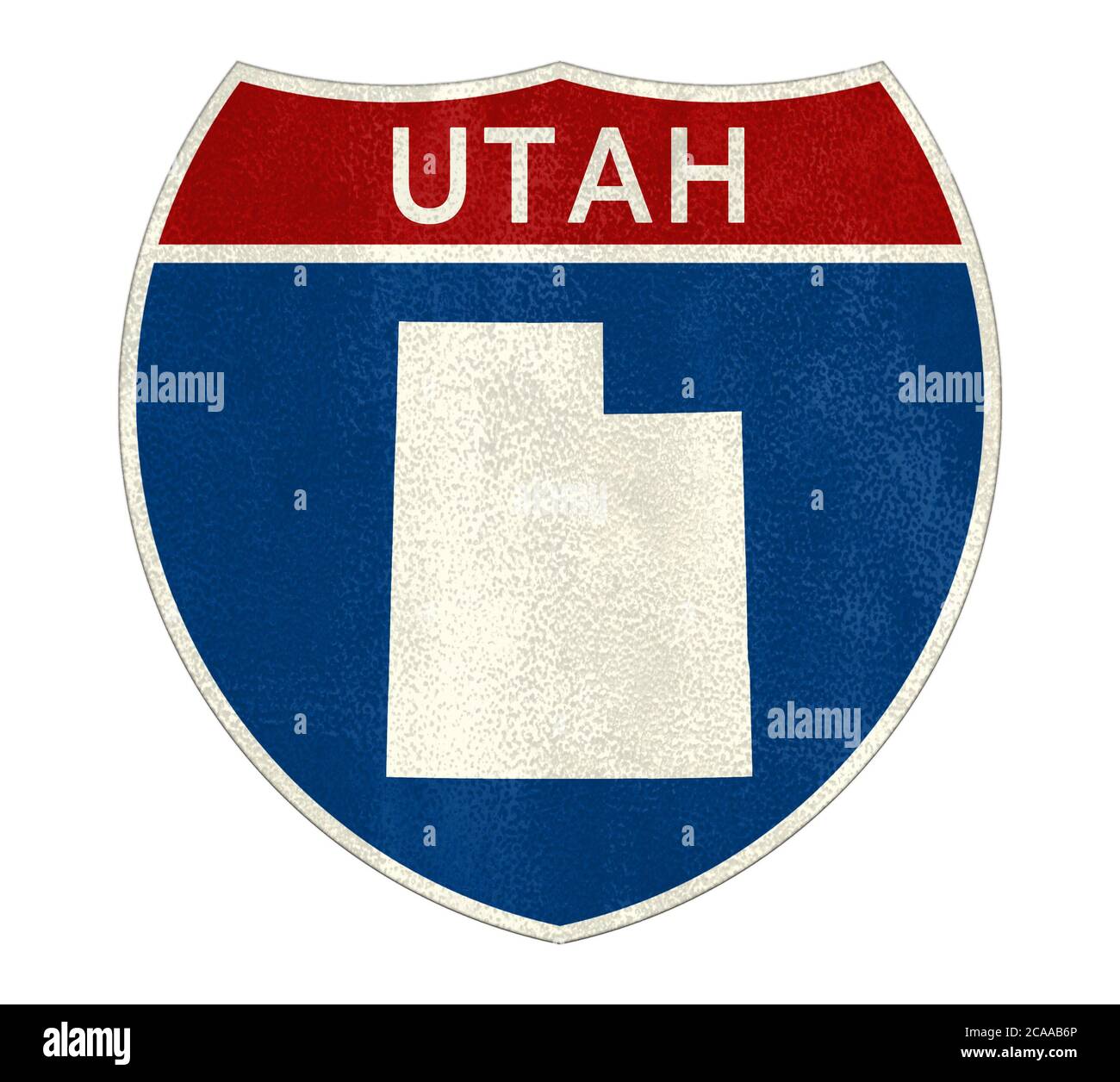Utah Interstate road sign map Stock Photo - Alamy