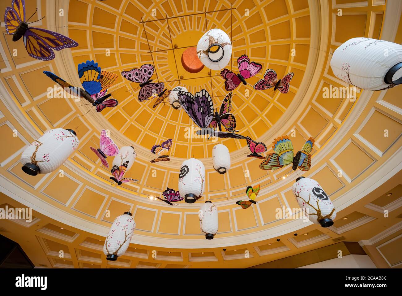 Las Vegas, AUG 2, 2020 - Interior view of the shopping mall in the ...