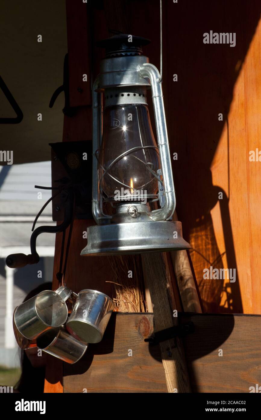 Old oil lantern Stock Photo - Alamy