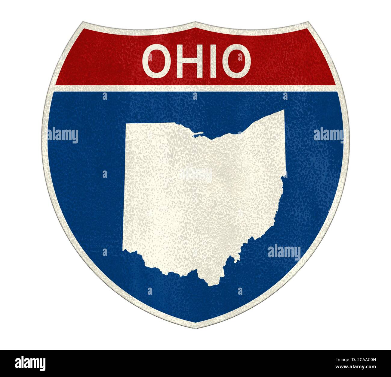 Ohio State Interstate road sign Stock Photo - Alamy