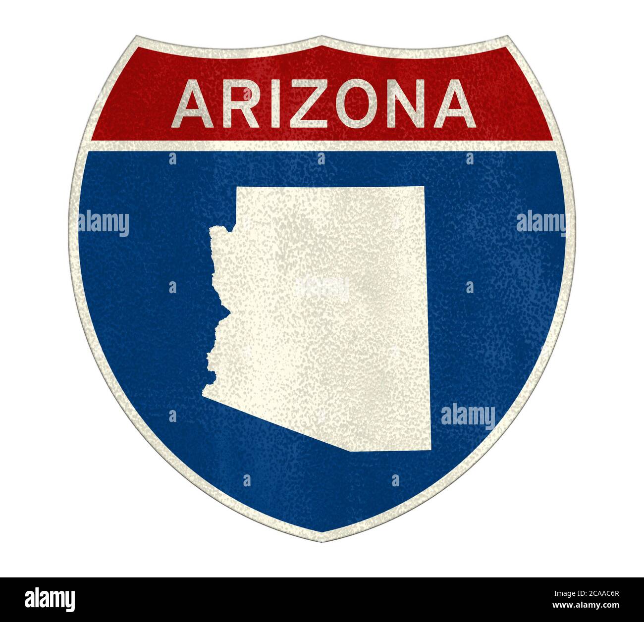 Arizona Interstate road sign map Stock Photo - Alamy